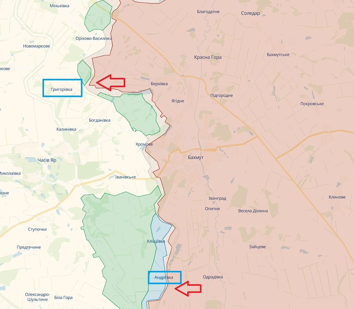 Чи вдалося росіянам просунутись біля Григорівки та Андріївки