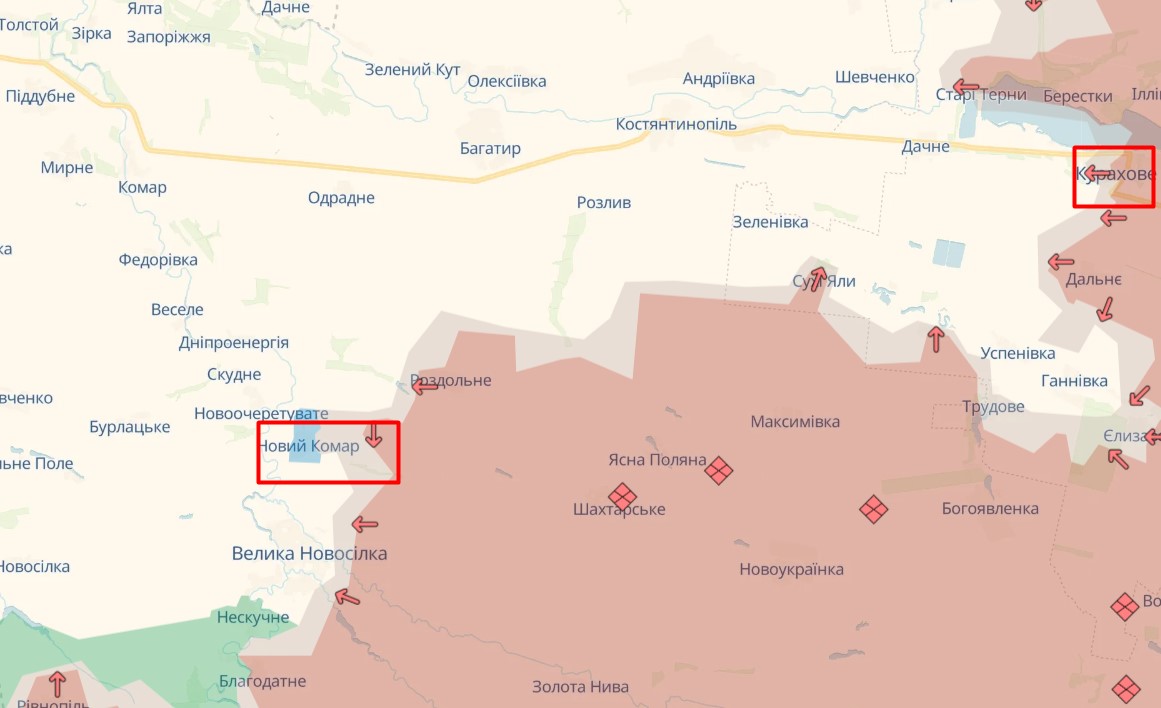 Карта бойових дій: як виглядає на Донеччині 5 грудня